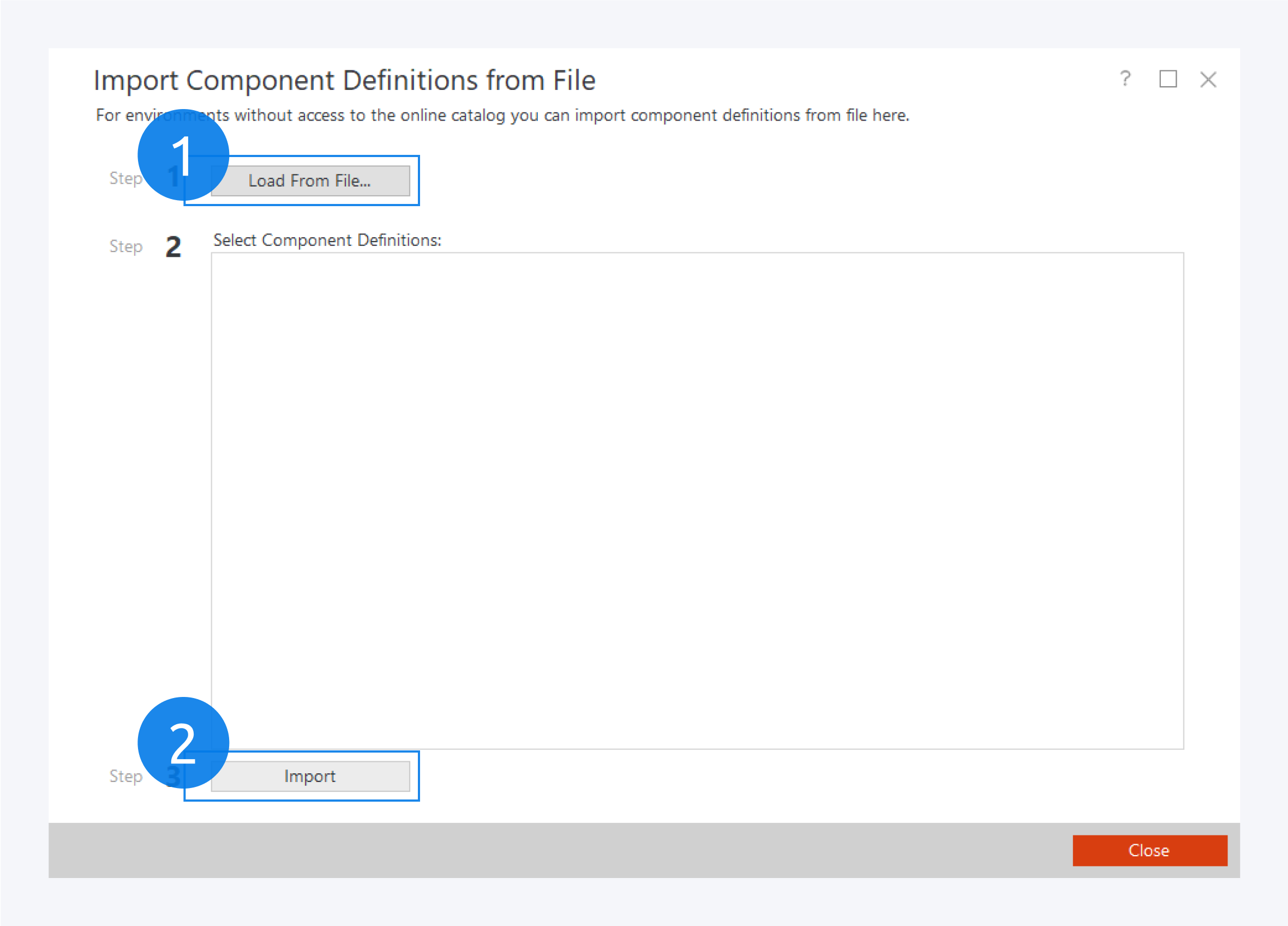 Import Component Definitions from File